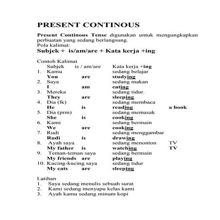Present continous | PDF