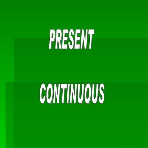 Present continuous negative statements | PPTX