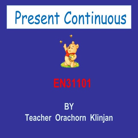 Present continuous. | PPT