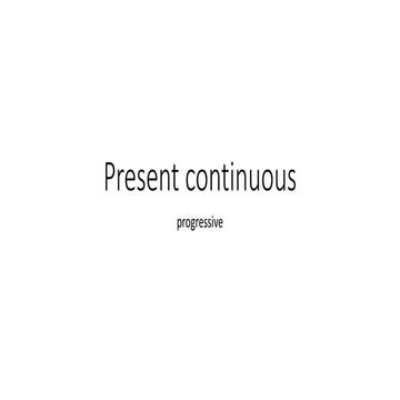 Presentcontinuous | PPT