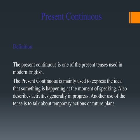 Present continuous gaby | PPTX
