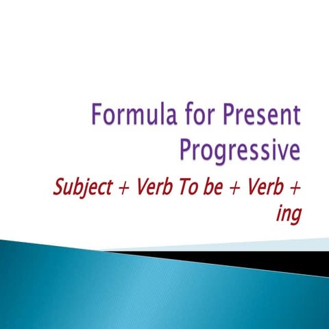 Present continuous or present progressive tense | PPT