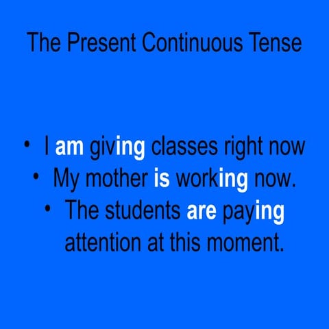 Present continuous ppt | PPT