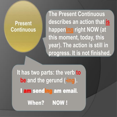 Present Continuous Presentation And Practice | PPTX