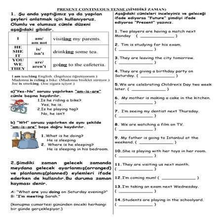 Present continuous tense | DOC