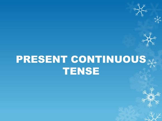 Present continous | PPT
