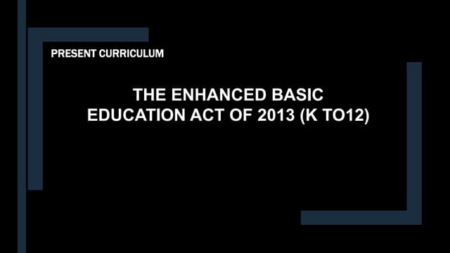 K to 12 Curriculum Overview Presentation | PPTX