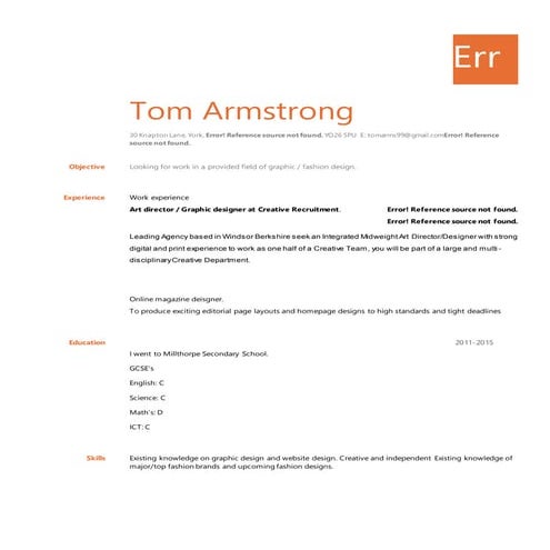 Current Self CV | DOCX