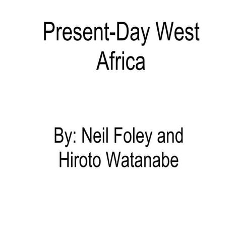 Present day west_africa | PPT