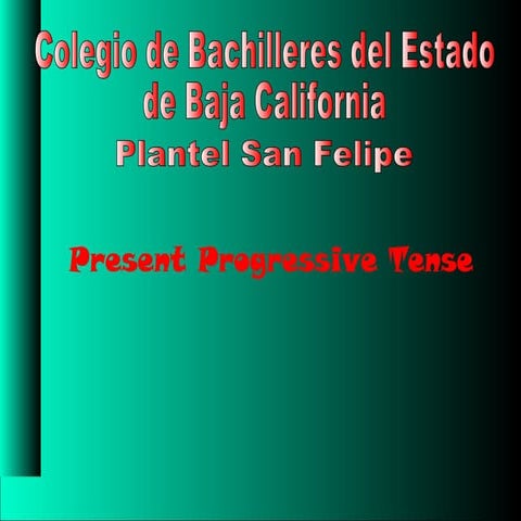 Present Progressive Tense | PPTX