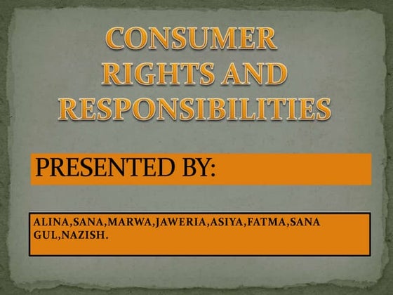 Consumer rights | PPTX | Consumer Issues | Business