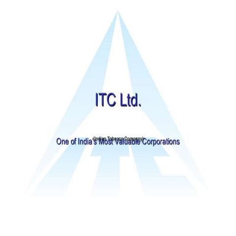 presentation on ITC | PPT