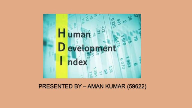 HDI(Human Development Index) | PPTX
