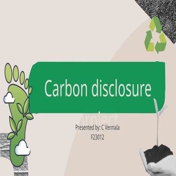 GCDP( Carbon Disclosure Project ) ppt- F23012 | PPTX