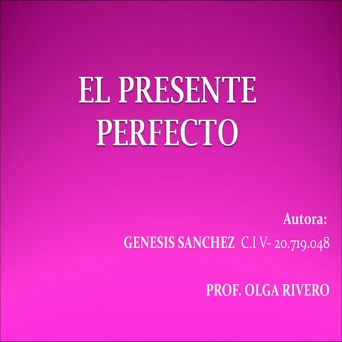 Presente perfecto | PPT