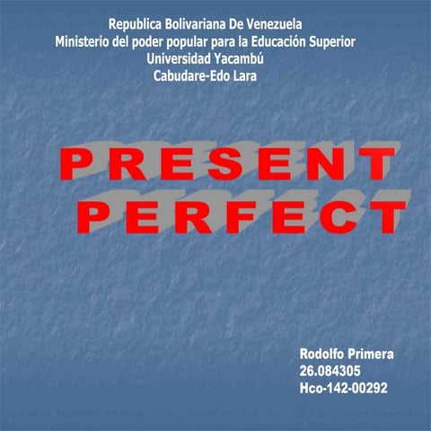 Presente perfecto | PPT