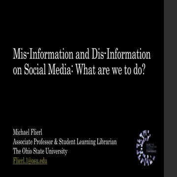Misinformation: Identifying and Responding | PPTX