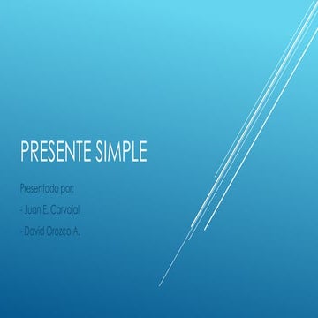 Present simple in english (ppt acerca del presente simple en ingles) | PPTX
