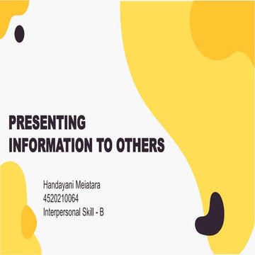 Presenting information to others | PPTX