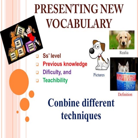 Presenting new vocabulary | PPTX
