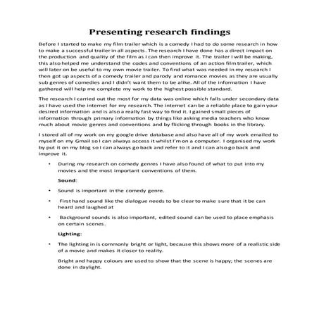 Presenting research findings | DOCX