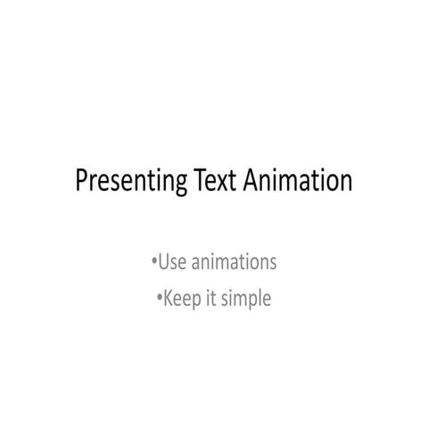 Presenting text animation | PPTX