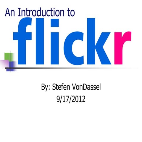 Using Flickr | PPT