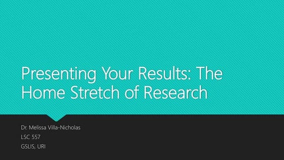 Presenting for results | PPT