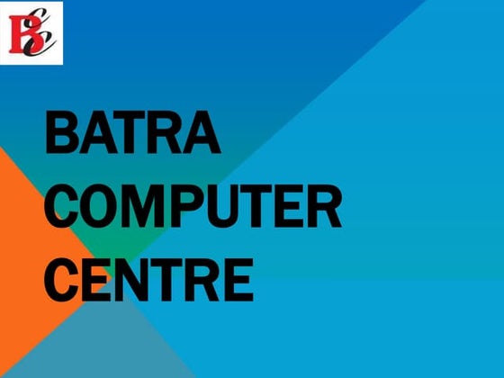 BATRA COMPUTER CENTRE | PDF