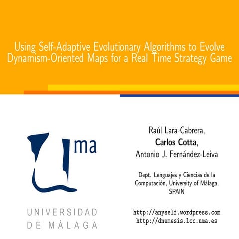 Using Self-Adaptive Evolutionary Algorithms to Evolve Dynamism-Oriented ...