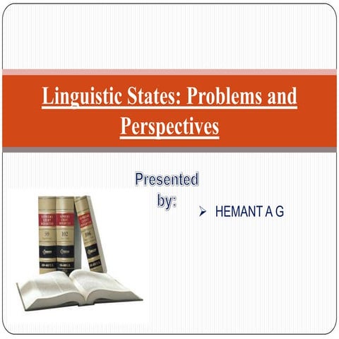 linguistic states problems and perspectives | PPT