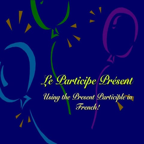 Present participle ppt | PPT