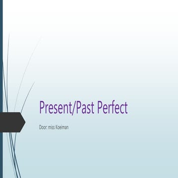 Present past perfect | PPT