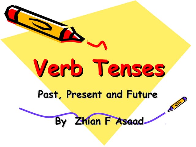 Present, past and future tenses | PPTX