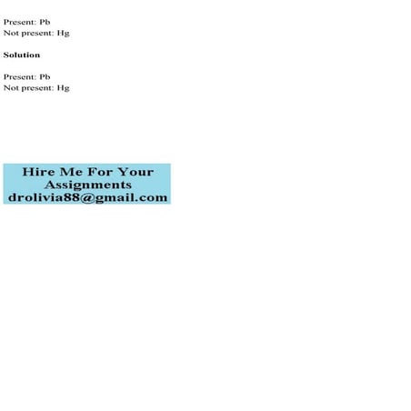 Present PbNot present HgSolutionPresent PbNot present .pdf