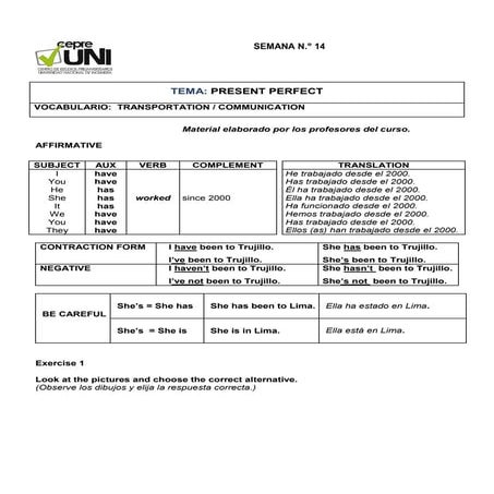 Present perfec 14 | PDF