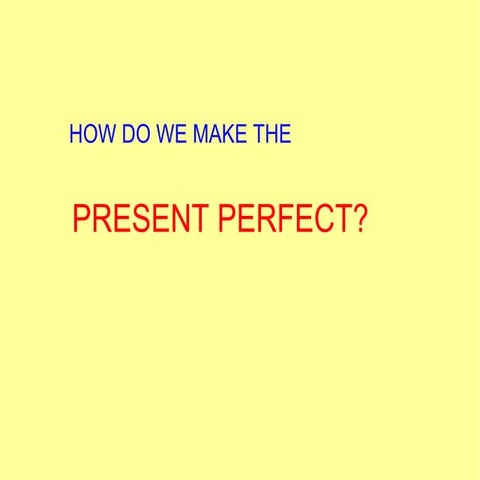 Present perfect | PPT