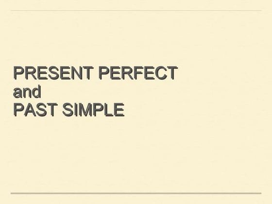 Present Perfect | PPT
