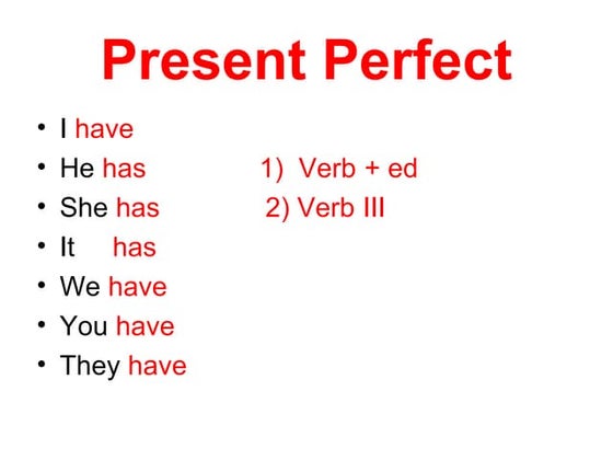 Present perfect | PPT