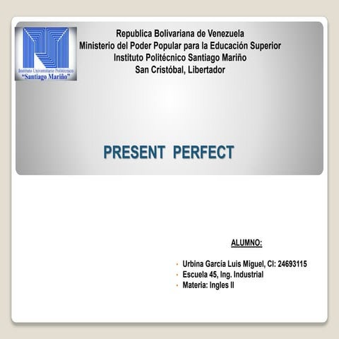 Present perfect | PPTX
