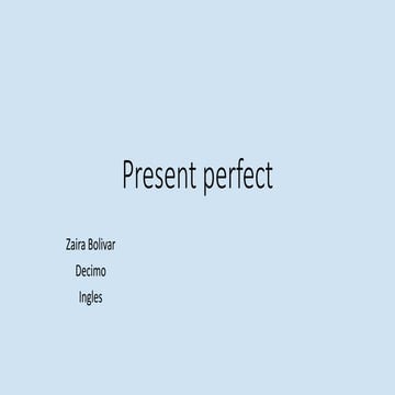 Present perfect | PPTX