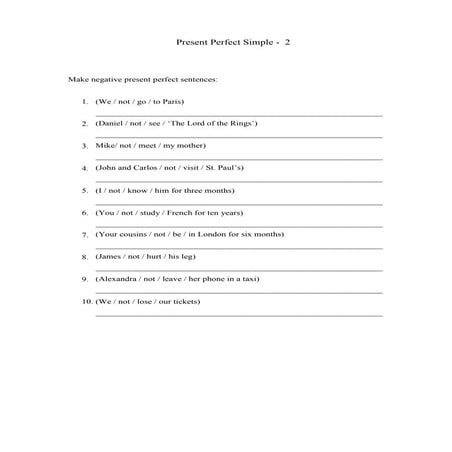 Present perfect 2 | PDF