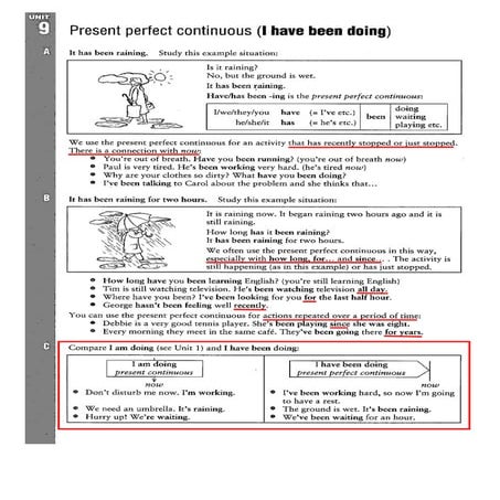Present perfect continuous (intermidiate level) | PDF