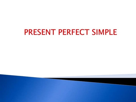 present perfect (since & for).ppthhhhhhh | PPT