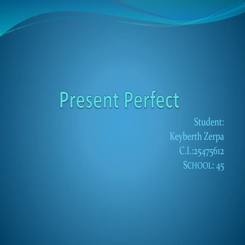 Mapa conceptual present perfect | PPTX