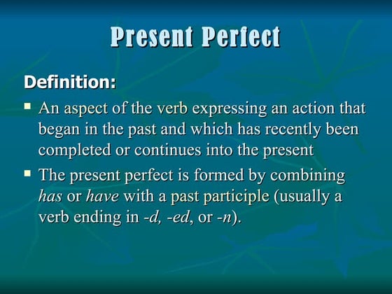 Present perfect | ODP