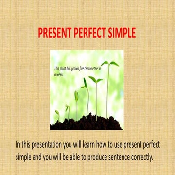 Present perfect simple | PPT