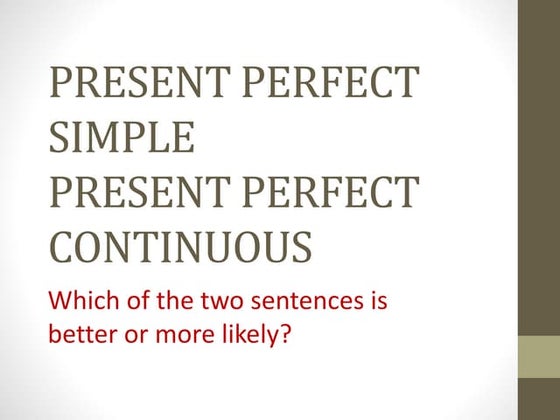 Present simple and present continuous presentation | PPT