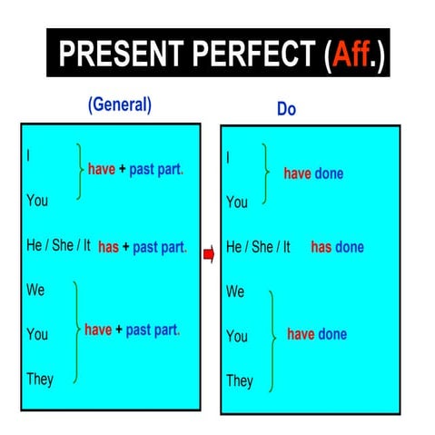 Present Perfect Simple Forms | PDF
