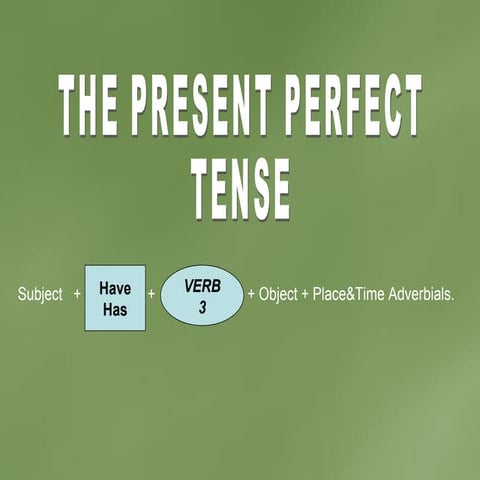 Present perfect tense | PPS